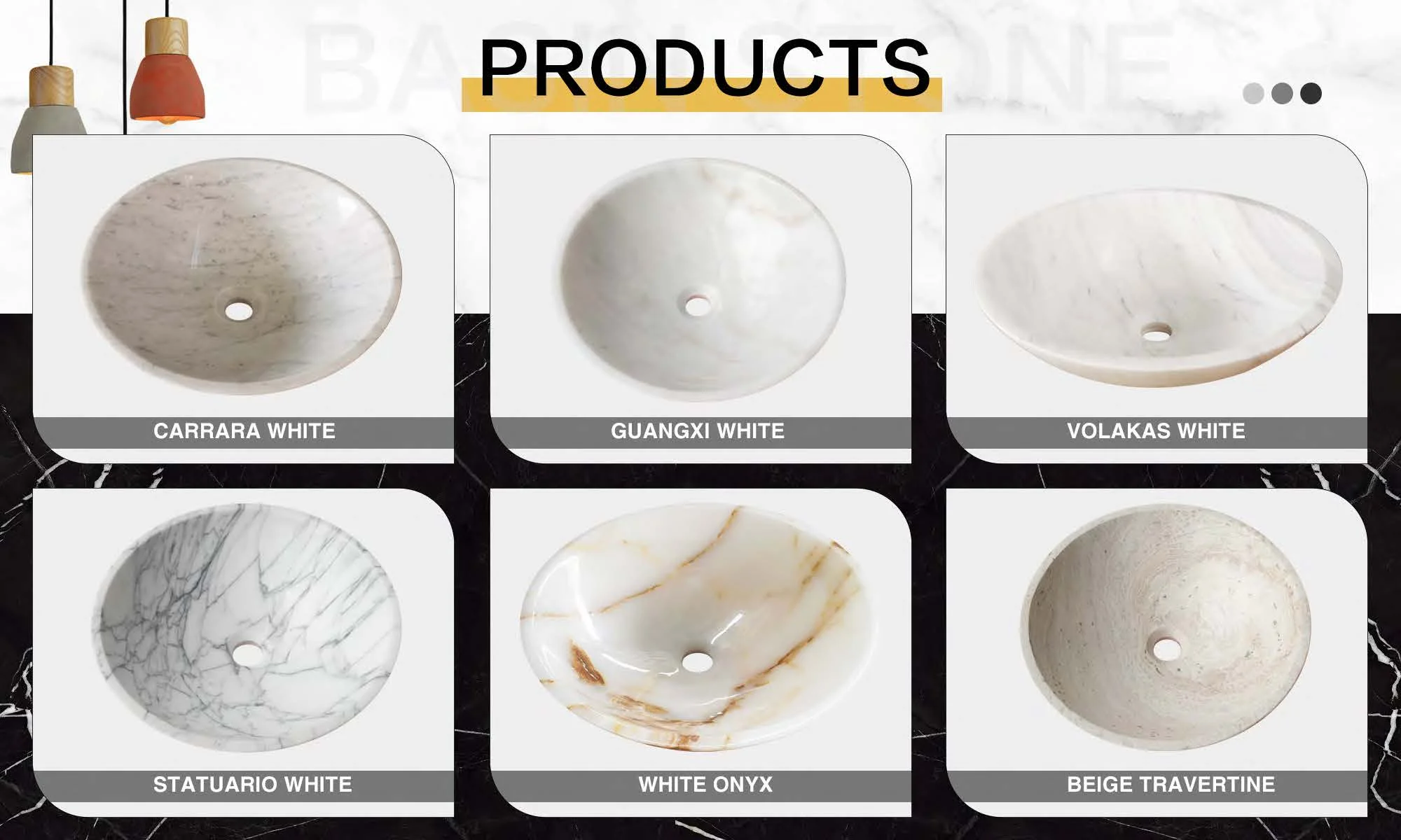 Natural Split White Marble Counter Top Wash Basin Round Rectangular ...