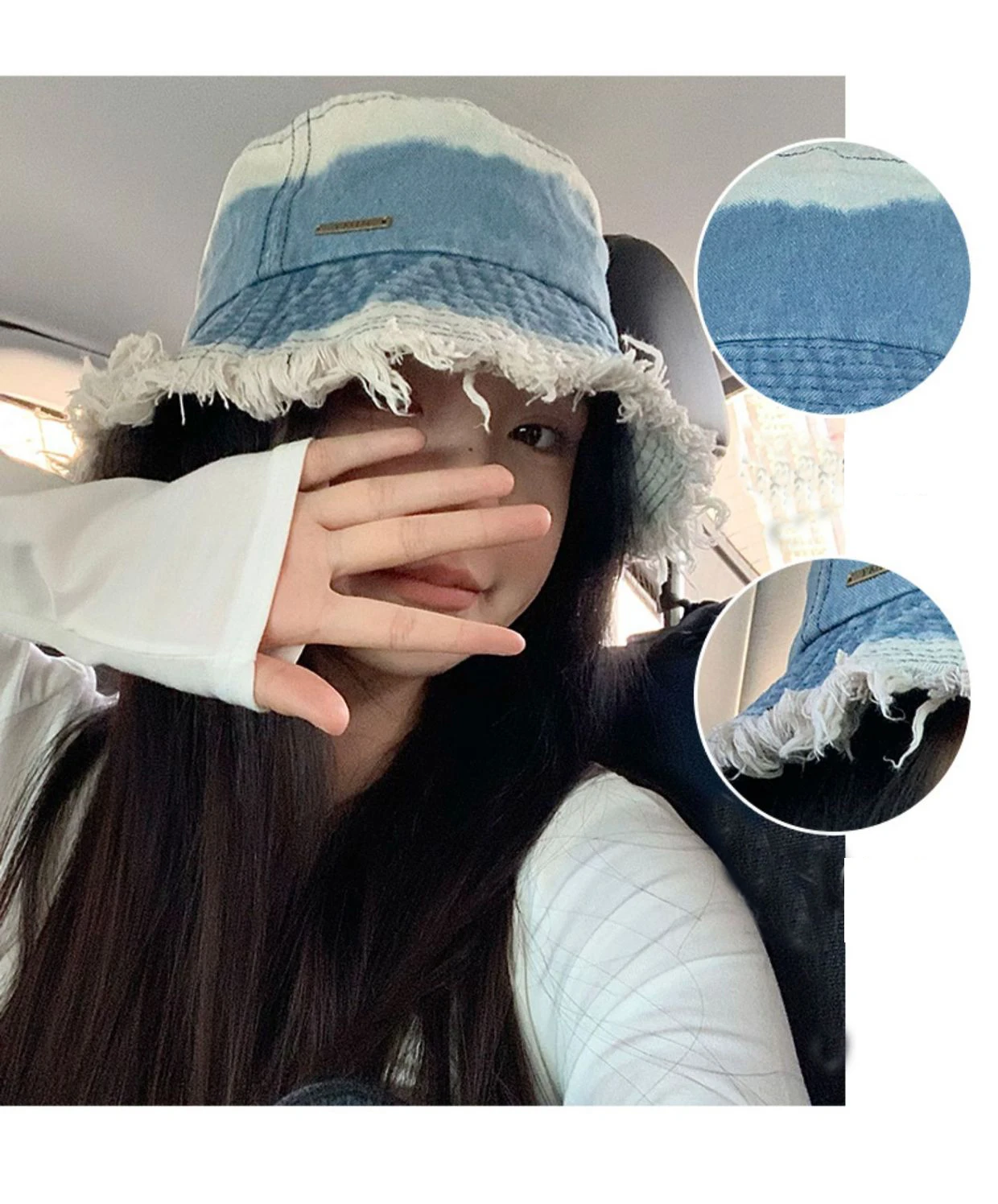 High Quality Custom Distressed Blue Denim Cotton Fisherman Hat ...