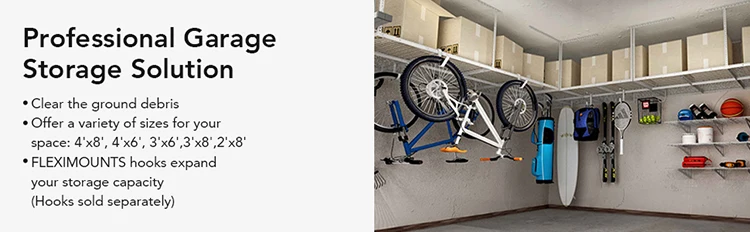 Topeasy Customized Adjustable Garage Overhead Storage Shelves 4 X 8 ...