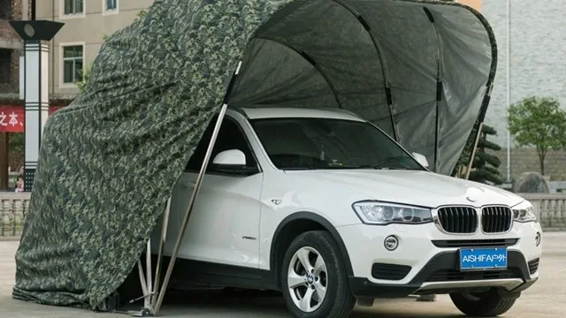 Foldable Parking Garage Car Cover Manual/automatic Retractable Outdoor ...