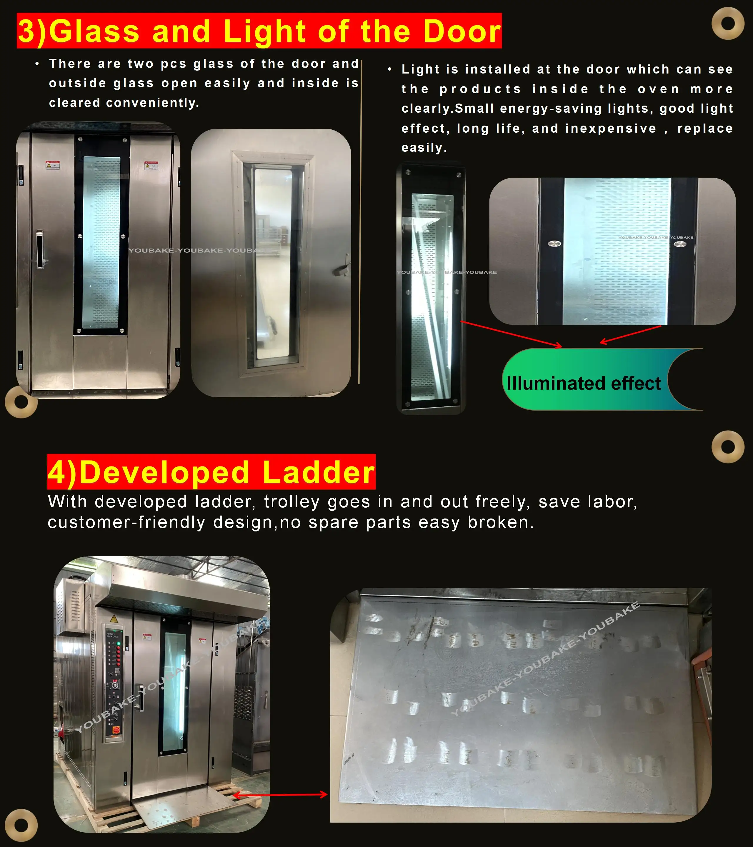 Industrial Bakery Rotary Oven Rack Oven with Trolley