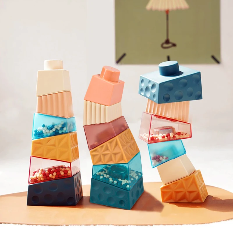 2 Year Boys Girls Gift Baby Sensory Stacking Building Blocks Learning ...
