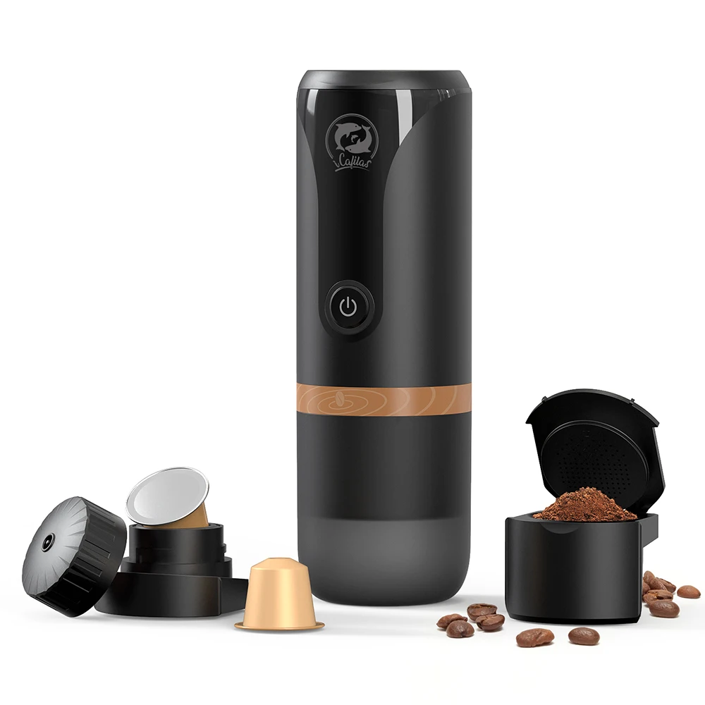2 IN 1 Portable Espresso Coffee Machine Outdoor Mini Espresso Coffee ...