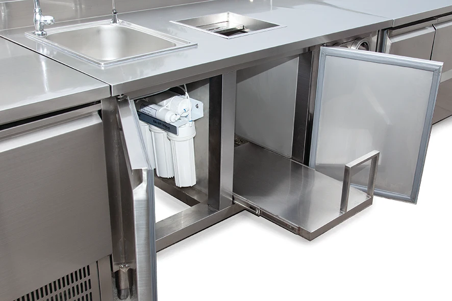 Stainless Steel Refrigerated bar Counter Restaurant Cocktail Station ...