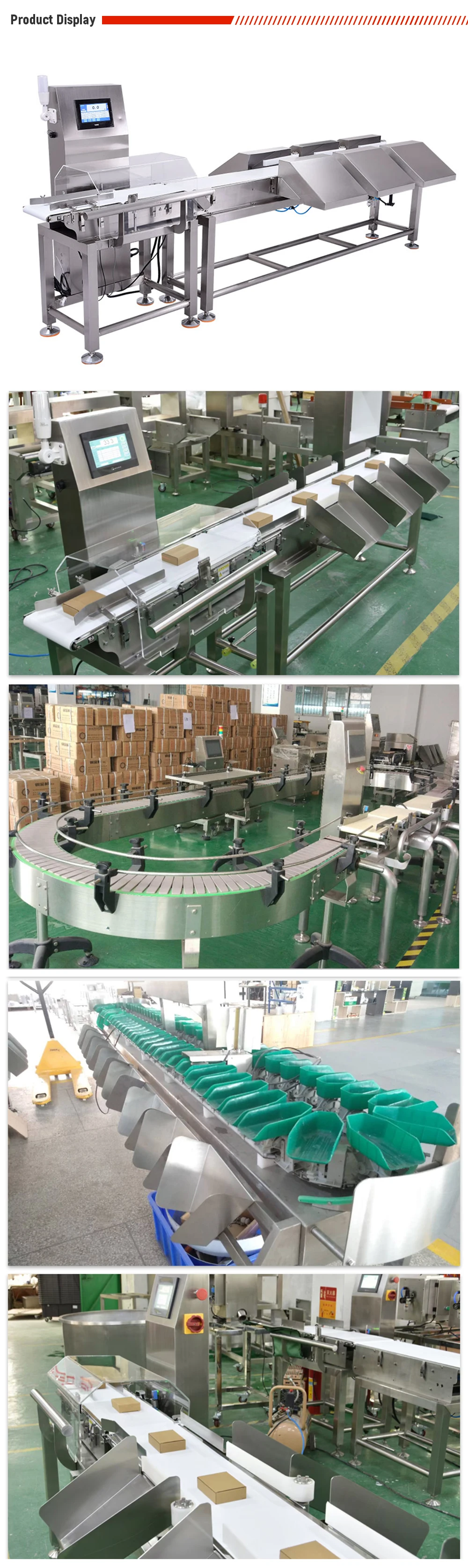 Industrial Conveyor Checker and Sorting Machine Automatic Weight Easy to Operate Easy to Operate ...