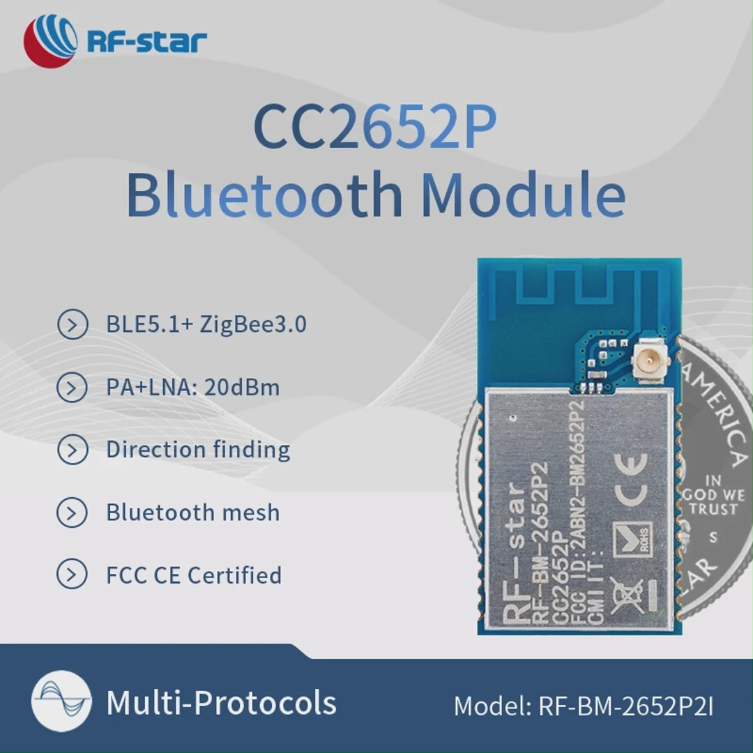 Ti Cc2652p Zigbee2mqtt Simplelink Module Bluetooth Le 5 Zigbee Module Rfstar Cc2652 For Home