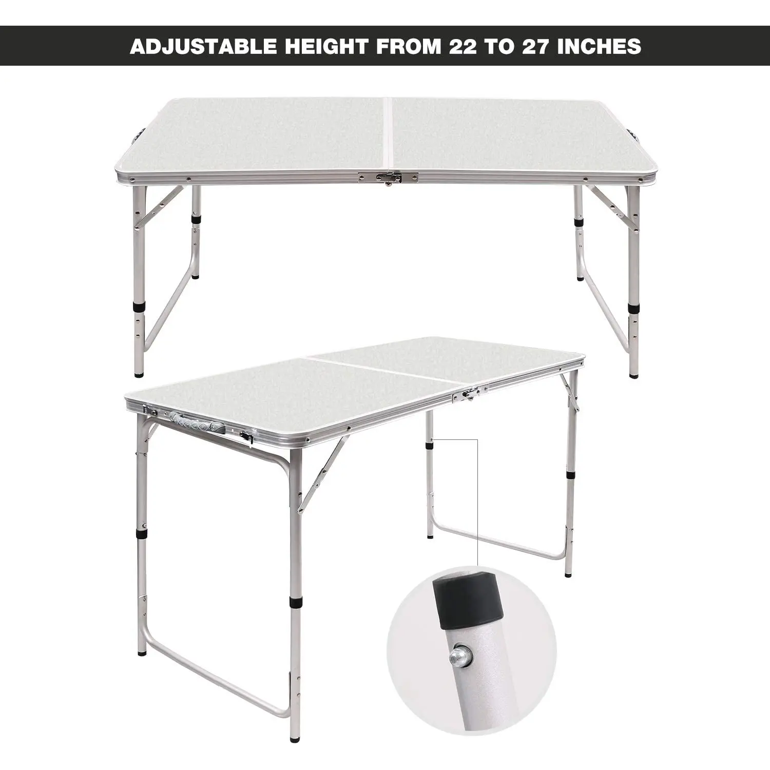 Modern Minimalist Small Folding Table Portable Adjustable Height ...
