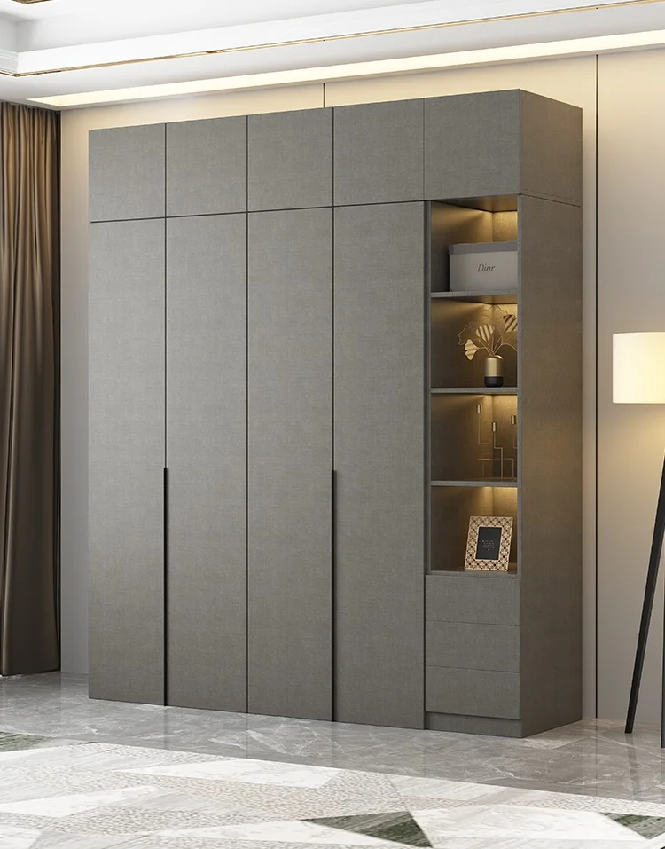 Modern Two Doors Bedroom Mdf Wardrobe Design With Mirror Storage ...