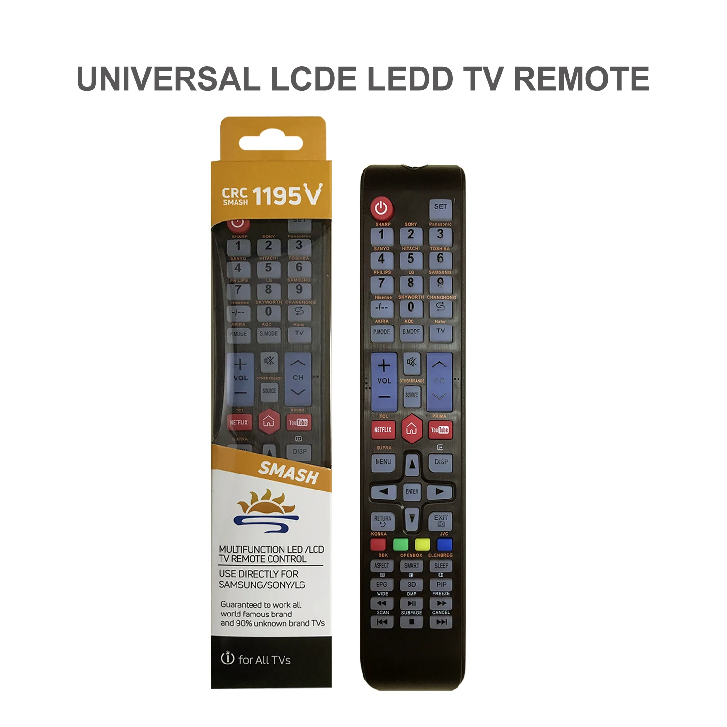 Systo Crc1195v Universal Led Tv Remote Control All Brand In One Remote ...