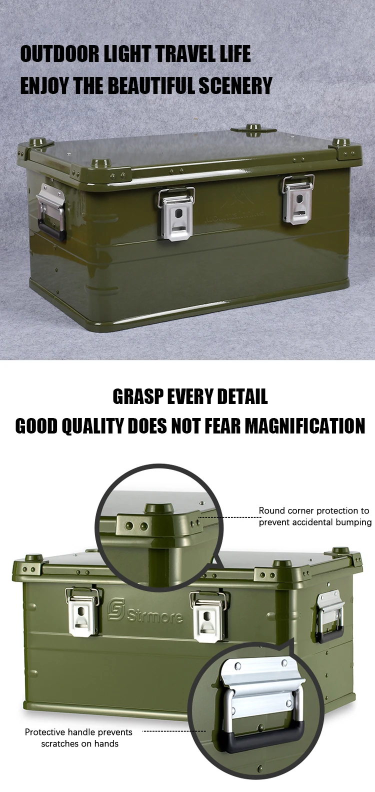 Customized Aluminum Camping Storage Boxes Multifunction Picnic Camping ...