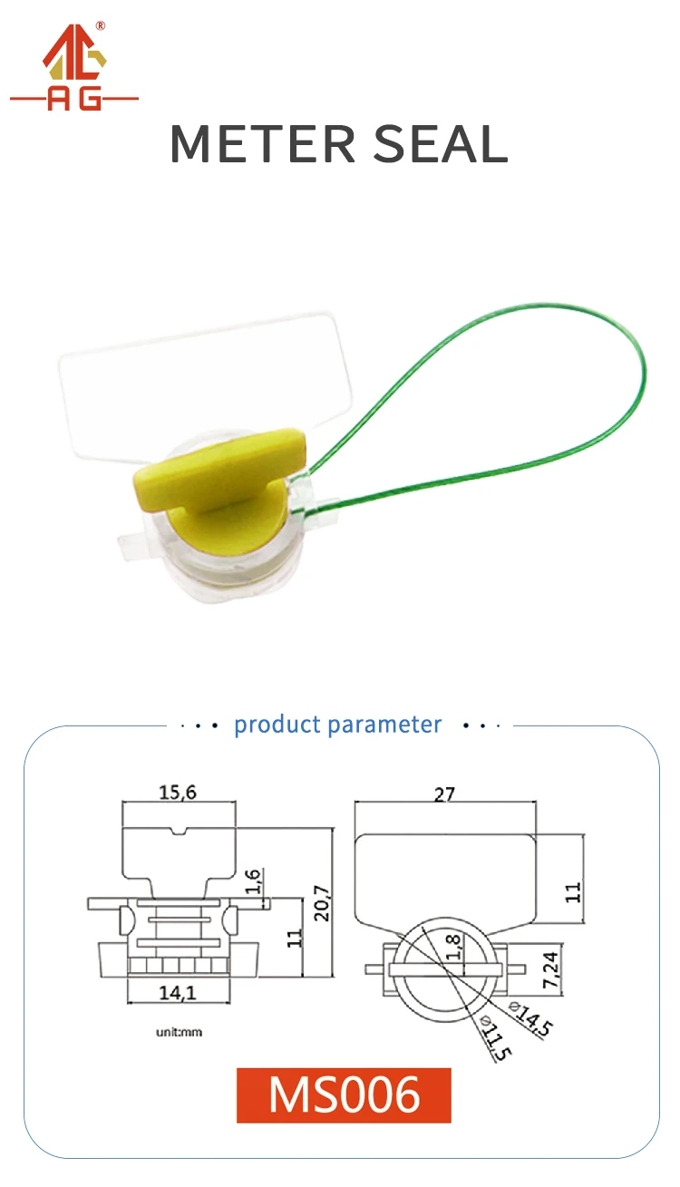 Security Plastic Meter Seals Plastic Electricity Water Gas Meter Seal ...