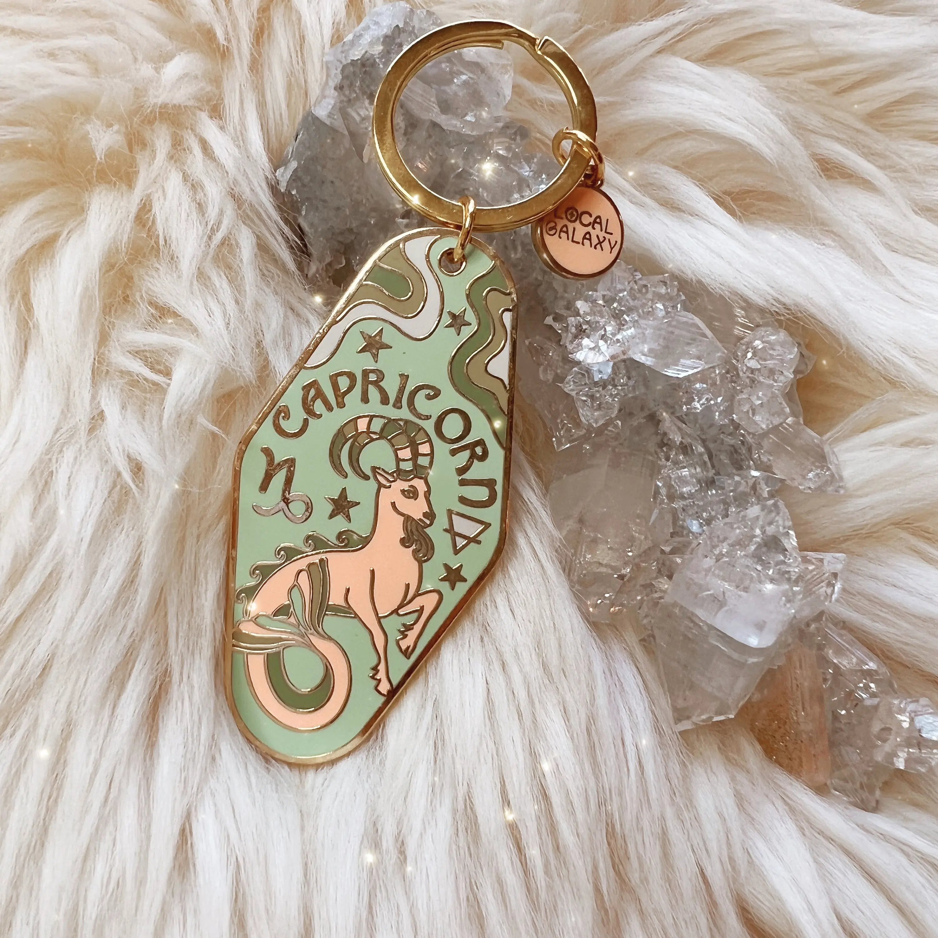 Zodiac Gifts 70s Motel Boho Keychain Aries Taurus Gemini Cancer Leo ...