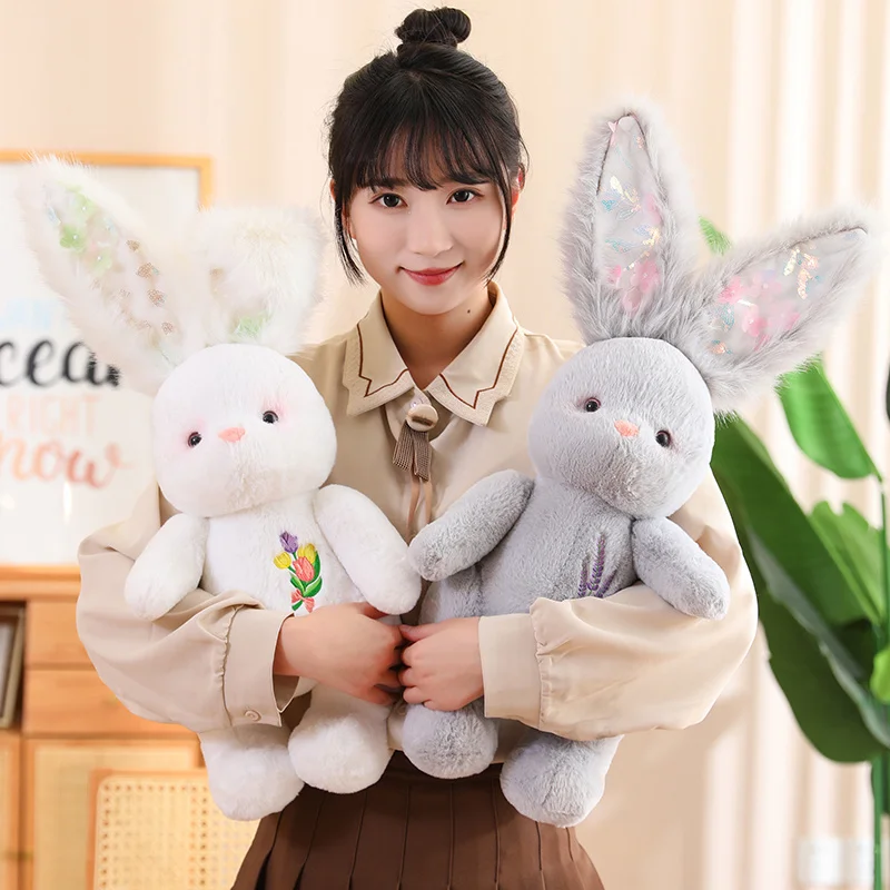Factory Wholesale Ears Bendable Bunny Plush Doll Easter Children's Day ...