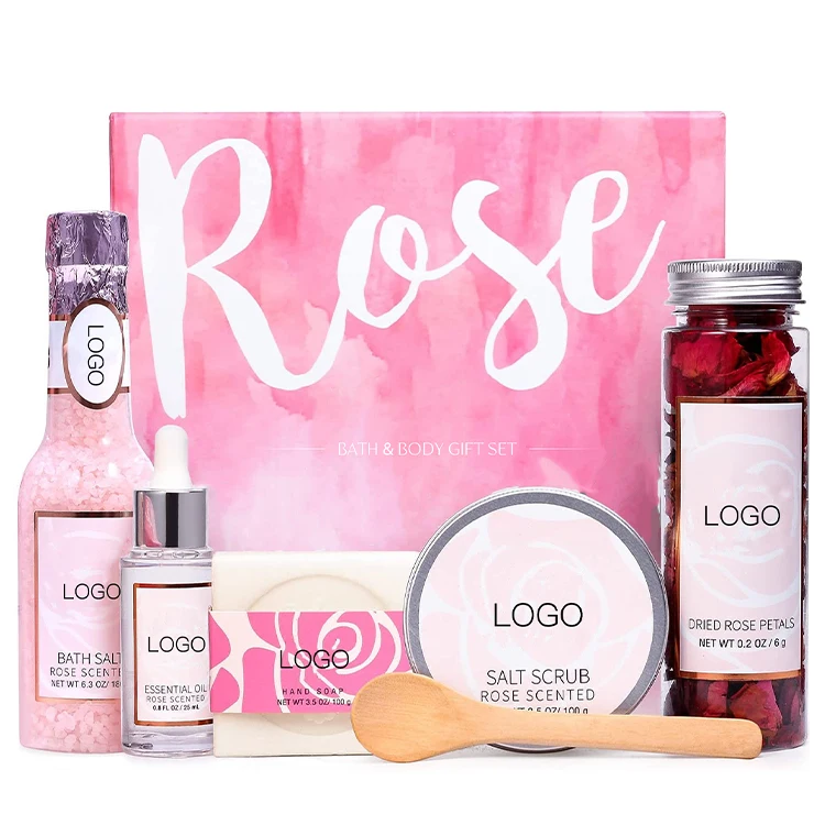 Customize Rose Ladies Body Care Spa Bath Gift Set Bath And Shower Gift ...