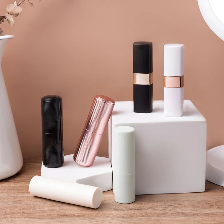 Luxury Red Magnet Metal Aluminum Plastic Lipstick Tube Lip Balm ...