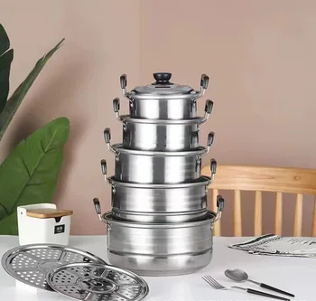 Quality Kitchen Cookware Set American Style Cooking Pot Sets 410 ...