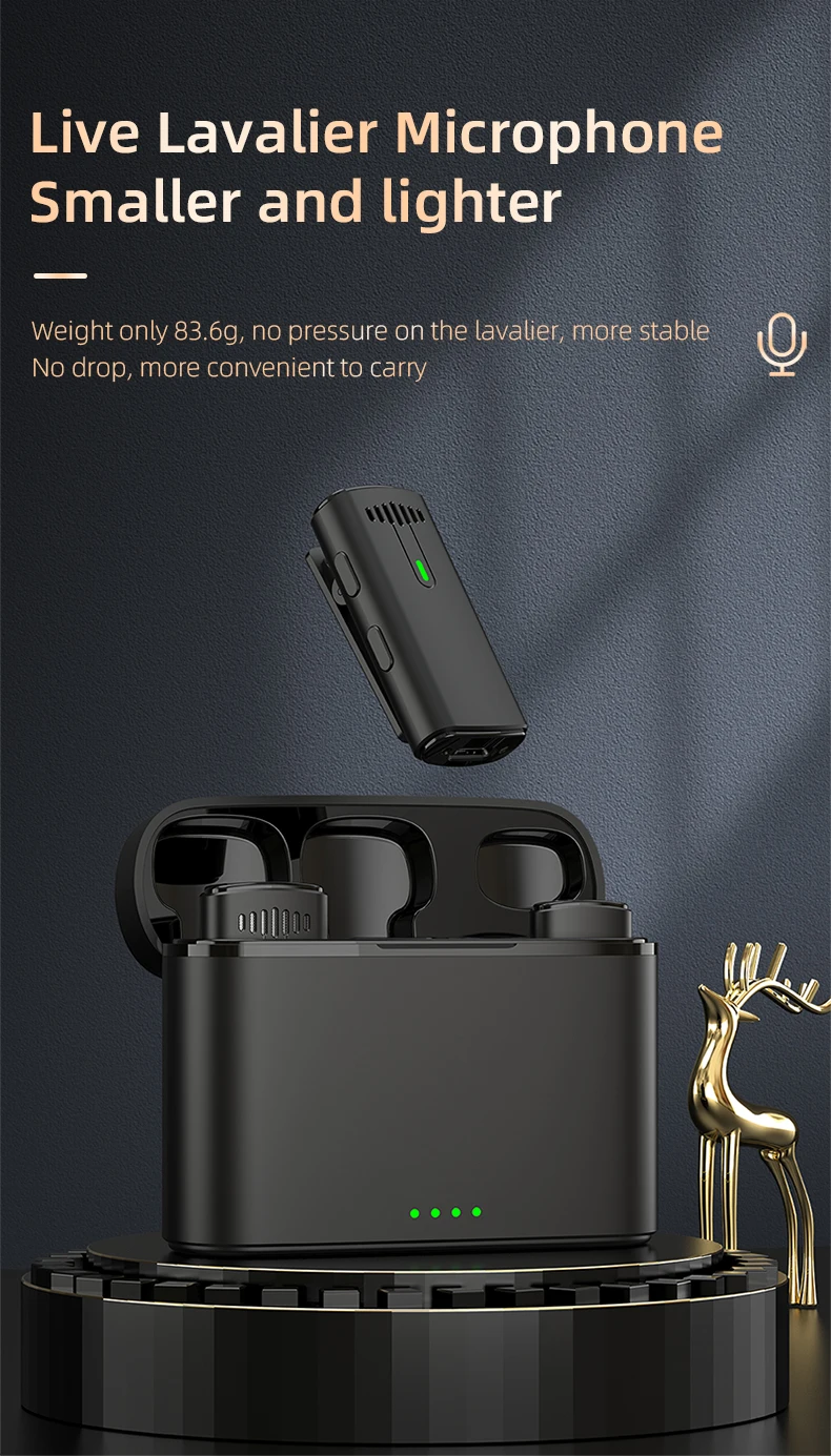 K10 Wireless Lapel Microphone Two Channels Broadcast Lavalier Mic For ...