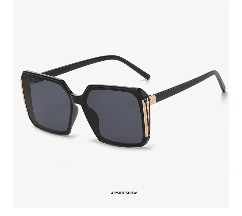 Sunglasses Female Large Frame Face-shading Square Sunglasses Uv ...