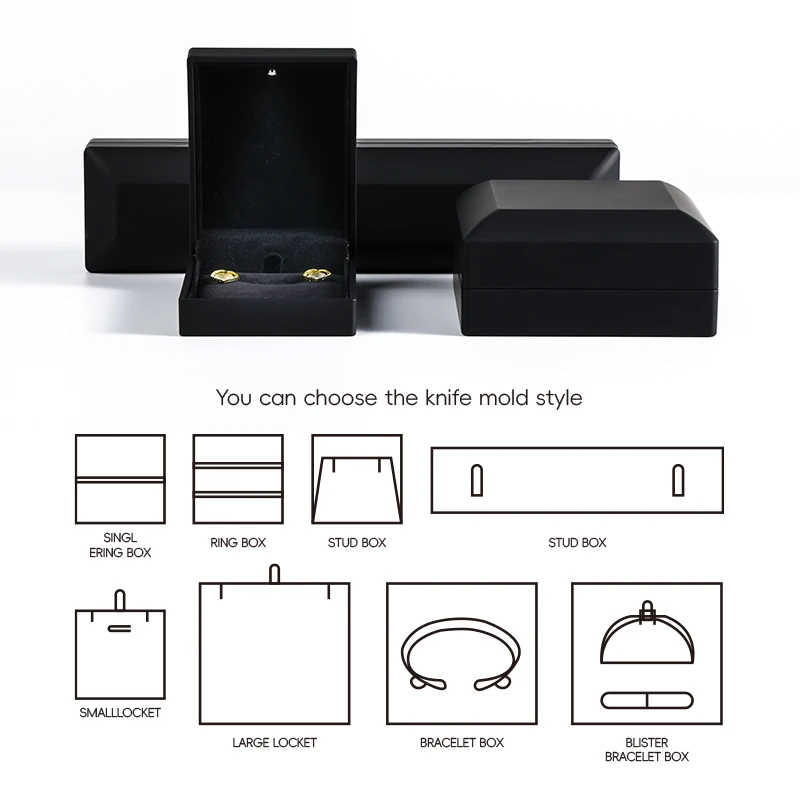 2024 New Style Piano Paint Led Jewelry Box Wooden Jewelry Box Set Ring ...