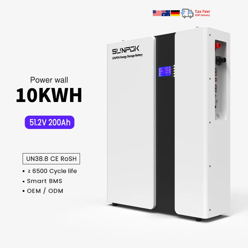 Sunpok Lithium Battery A Grade 48v 200ah 300ah Batteries For Solar System 5 Kwh 10kwh 51.2v ...