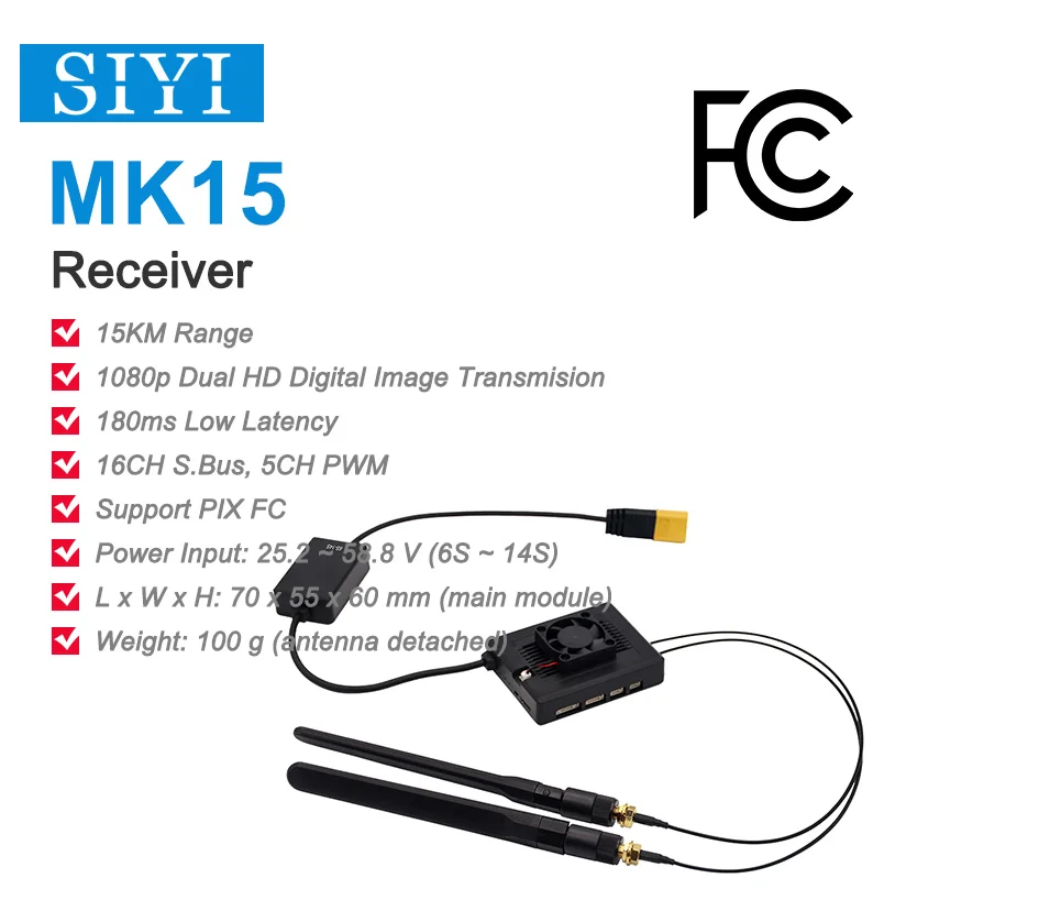 SIYI MK15/HM30 Receiver Air Unit - 15KM Long Range Drone Repair