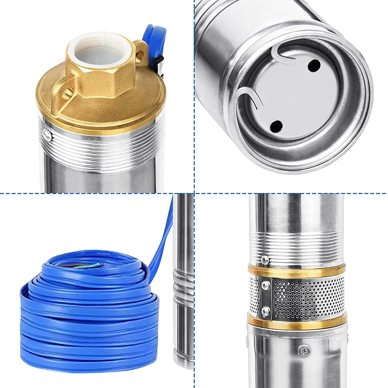 4sdm Stainless Steel Submersible Water Pump(4sdm3/6) - Buy 1.5 Hp Water ...