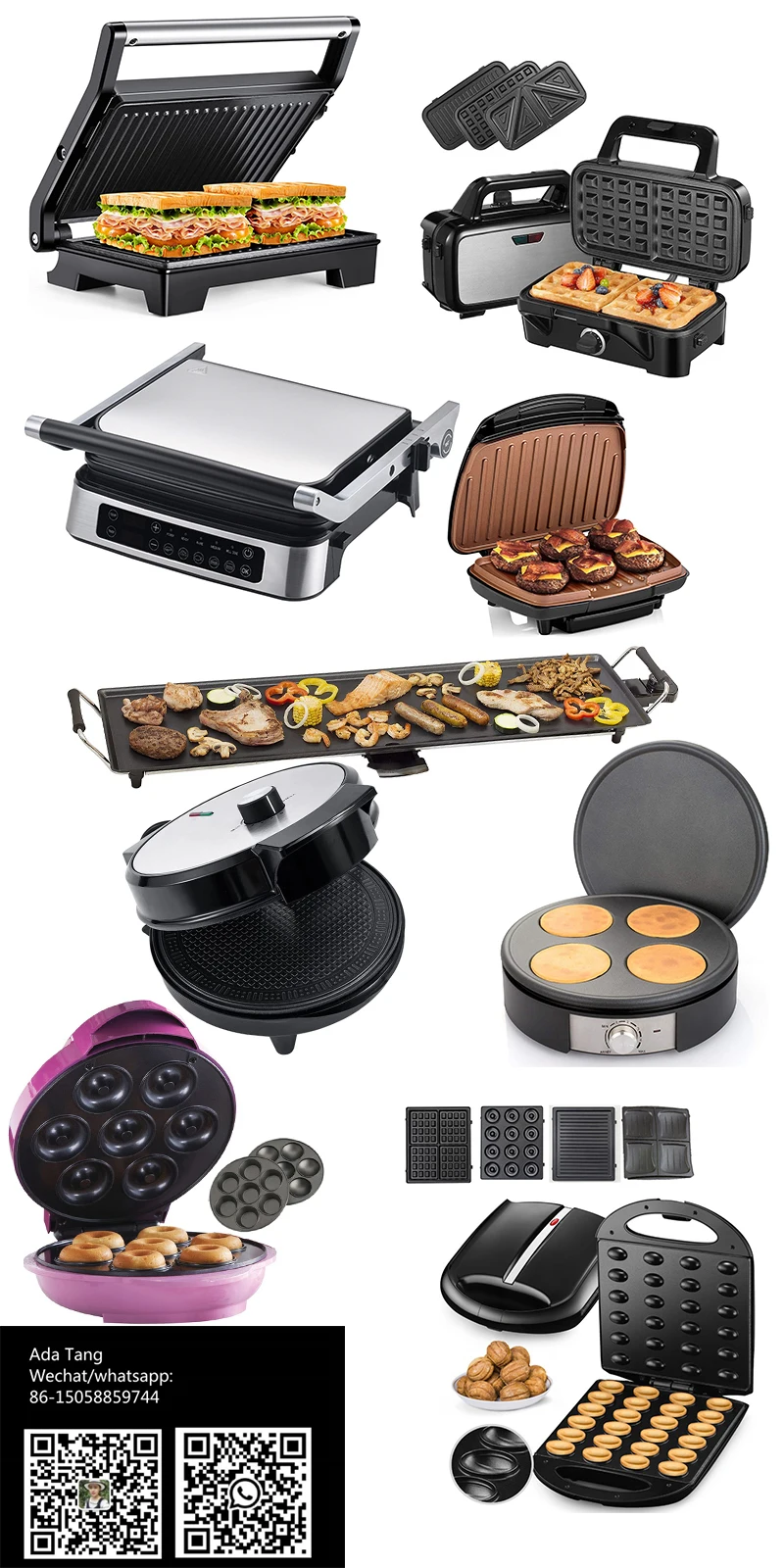 Electric 4 Slice Belgian Waffle Maker Baking Pans Stainless Steel Body ...