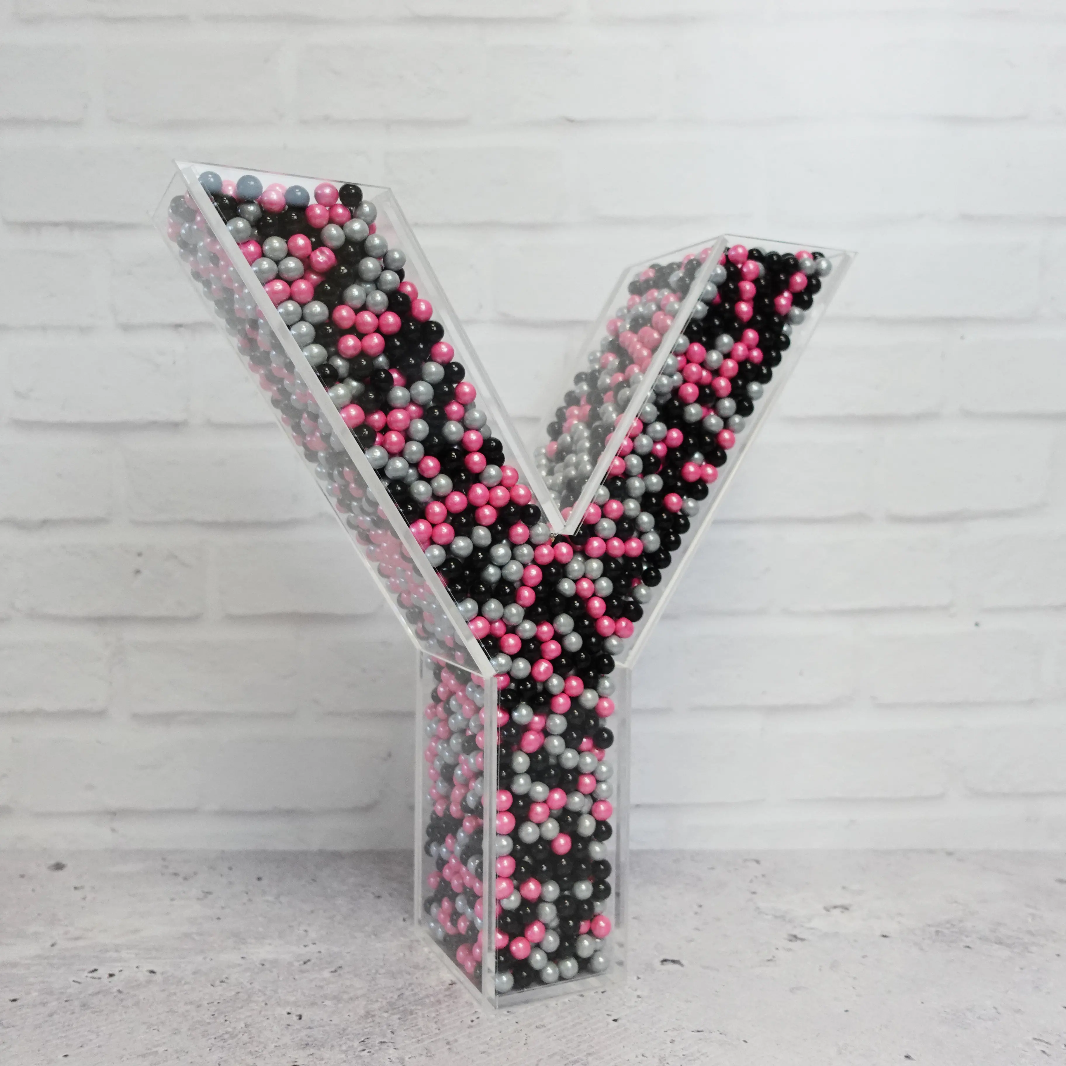 Wholesale Hollow Acrylic Fillable Alphabet Letter 3d Clear Candy ...