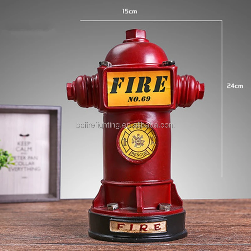 BaiChuan Resin Fire Hydrant Piggy Bank - Creative Fire Engine Toy ...