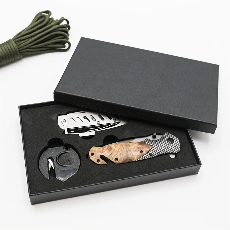 High Quality 3-Piece Outdoor Pocket Knife Set with Multitools