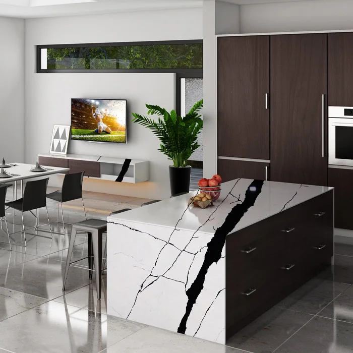 Modern White Artificial Engineered Marble Acrylic Sheet Quartz Faux ...