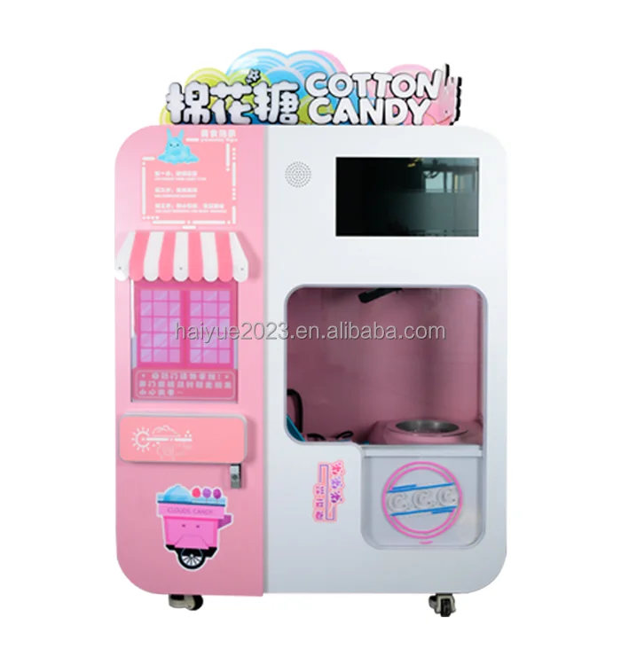 Automatic Cotton Candy Vending Machine Robot Commercial Floss ...