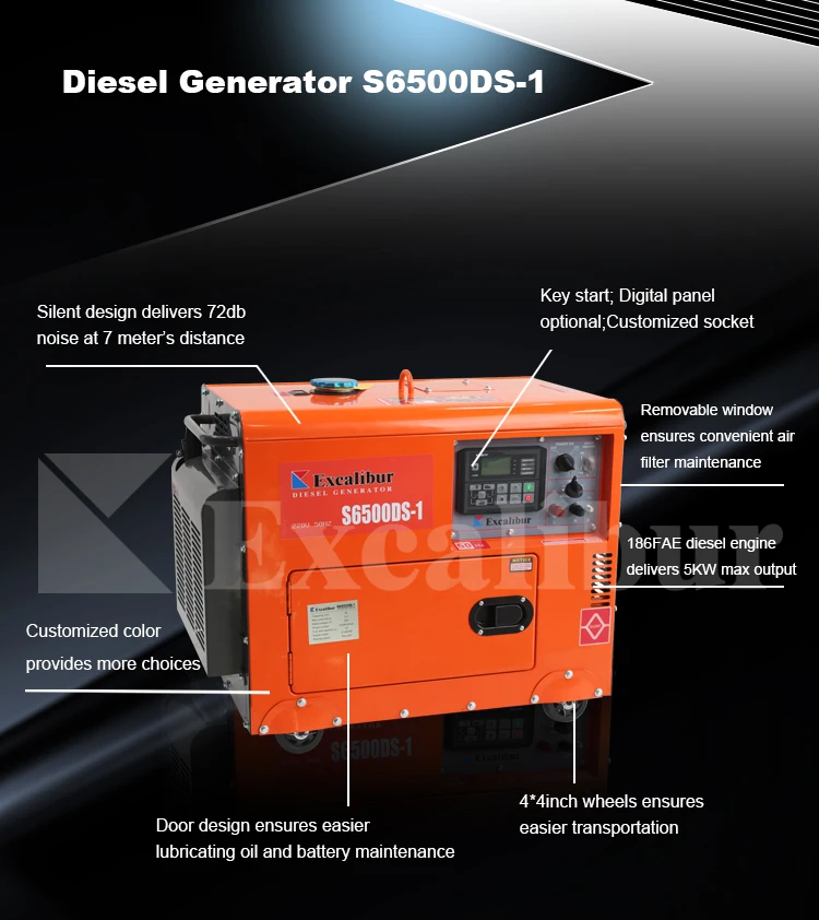 Excalibur Self Running Fuel Less Generator Soundproof Generator ...