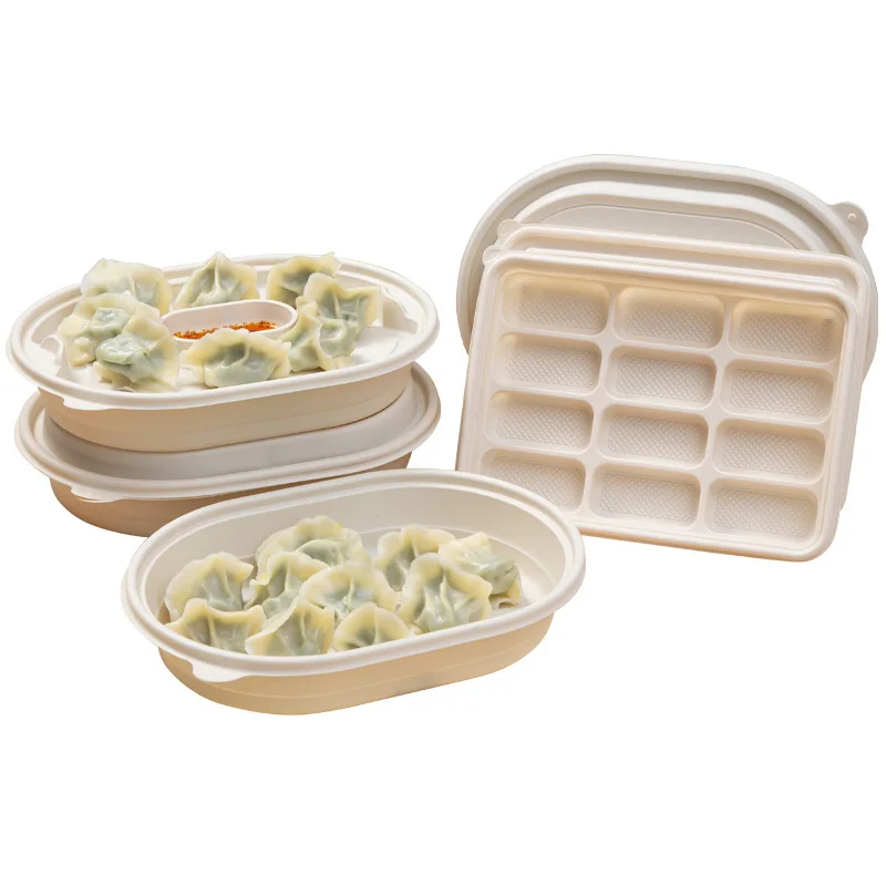 Biodegradable Plant-based Cornstarch Custom Dumpling Box Set Restaurant ...