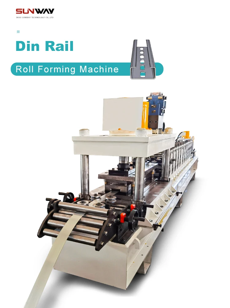 Din Rail Channel Cable Tray Roll Forming Machine - Buy Din Rail Roll ...