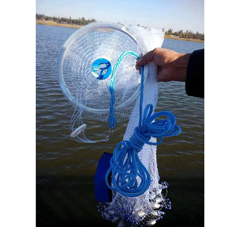 factory price nylon monofilament throwing catch drawstring cast net ...
