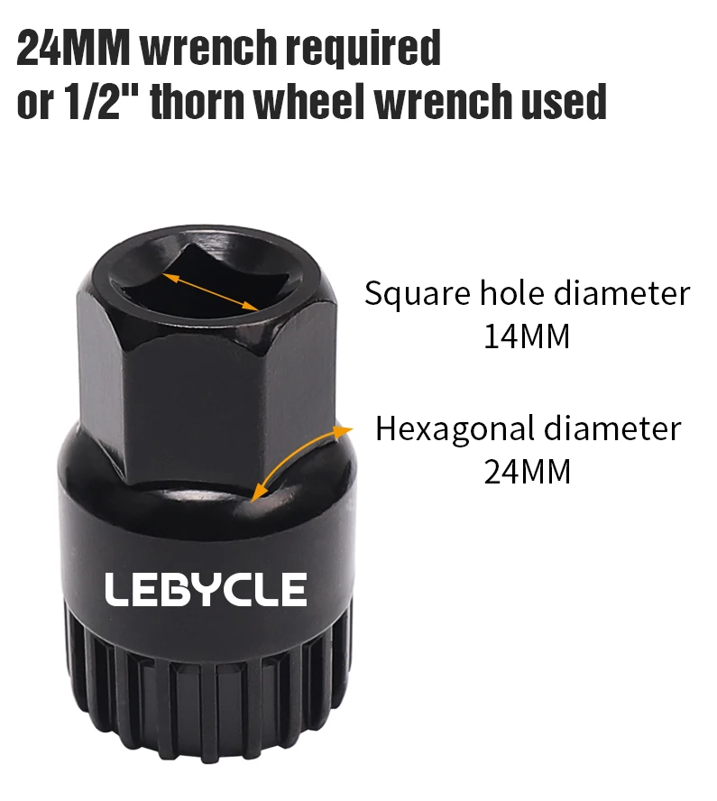 Lebycle MTB Bike Demolition Center Axle Sleeve square Hole Center Axle ...