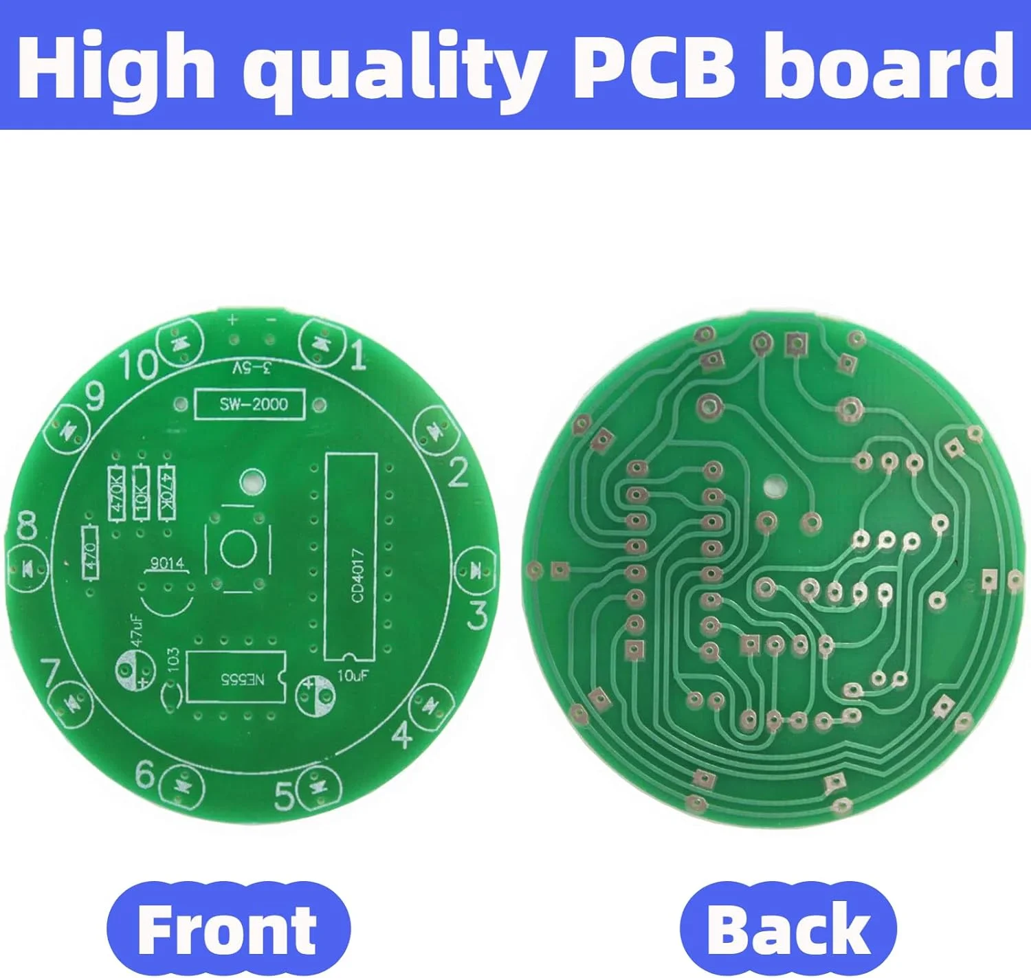 Beginner-Friendly DIY Electronic Modules Kits Lucky Wheel LED Light ...