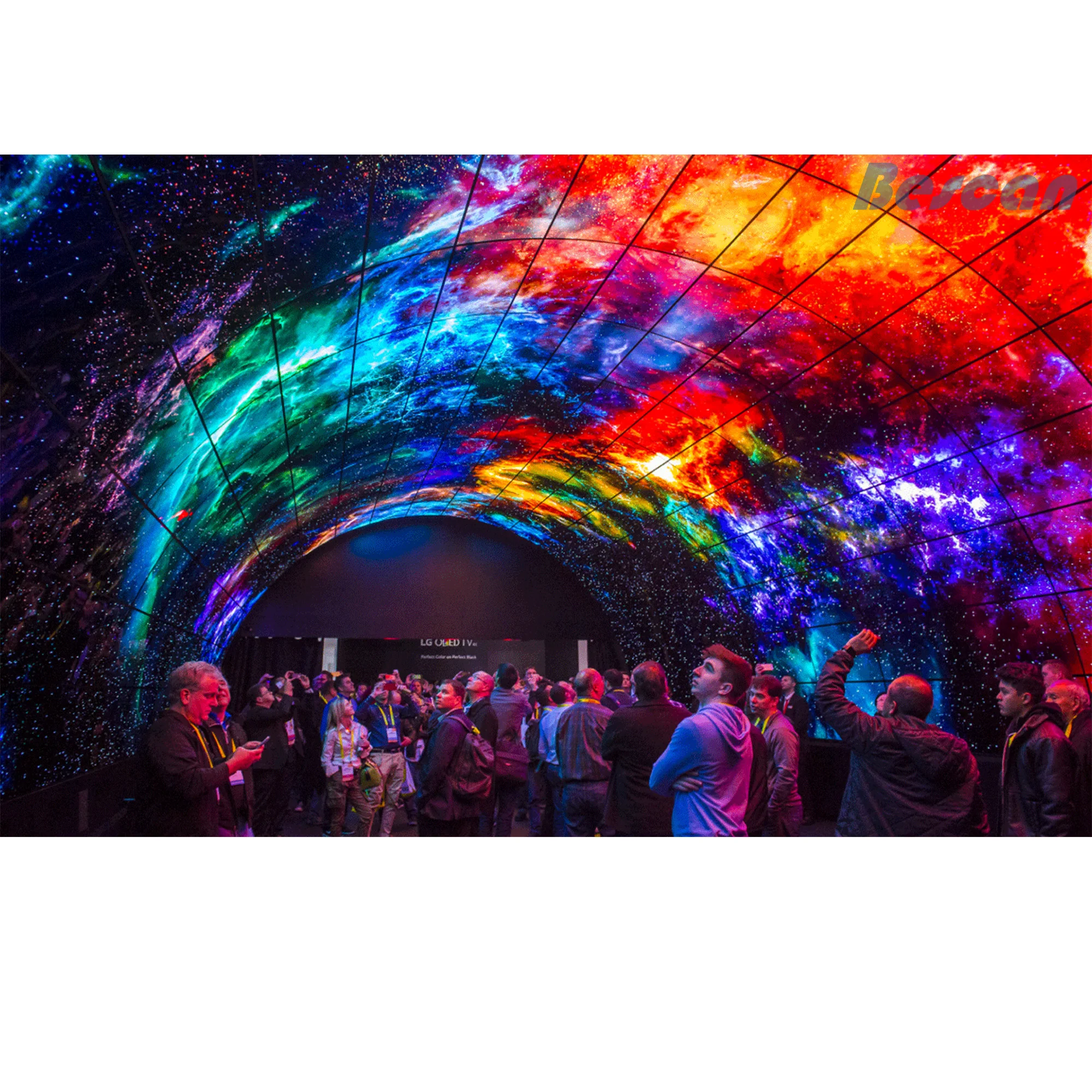 BESCAN Immersive LED Tunnel Display - High-Density Video