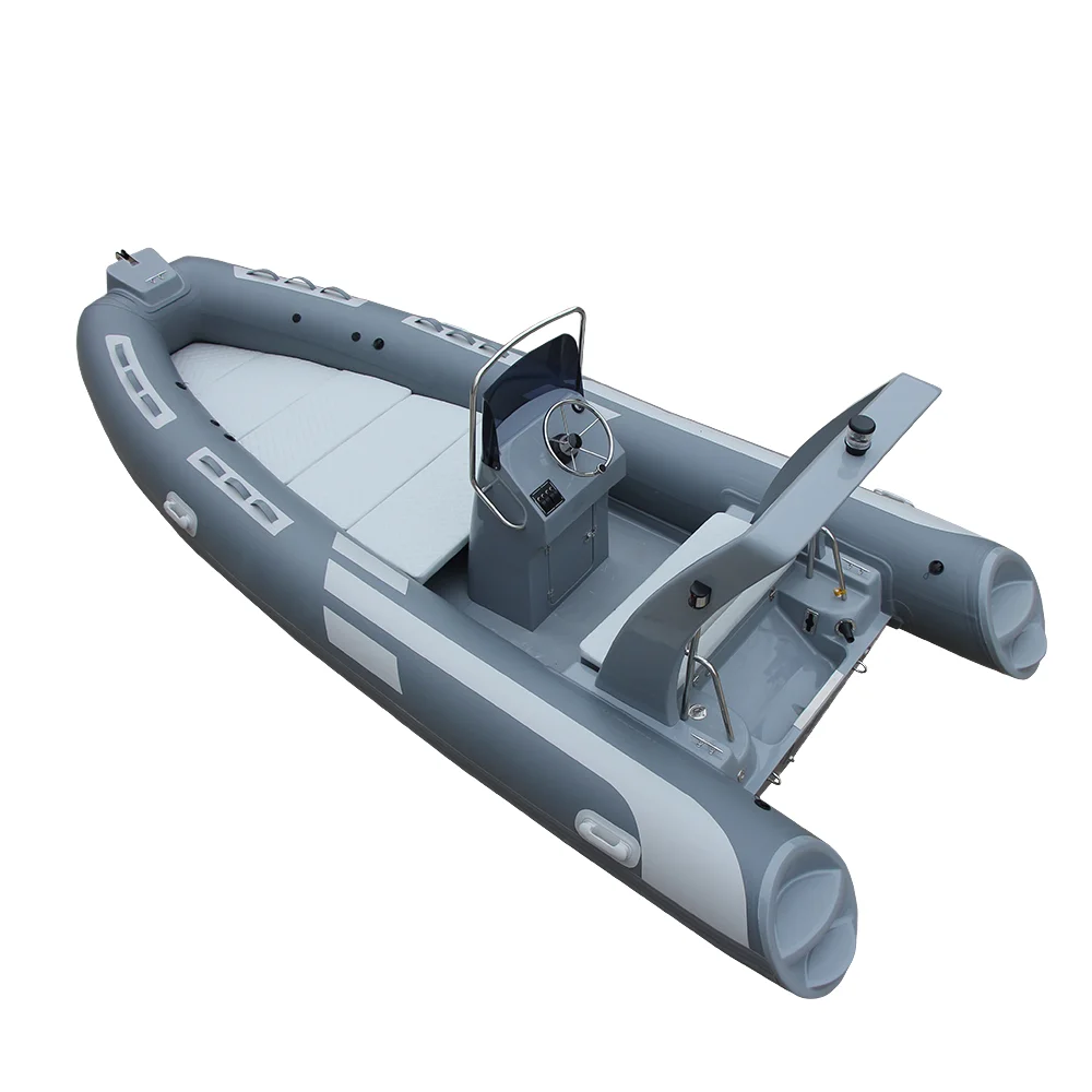 17ft Fiberglass Rescue Boat With Outboard Motor Inflatable Rib Boat 520 ...