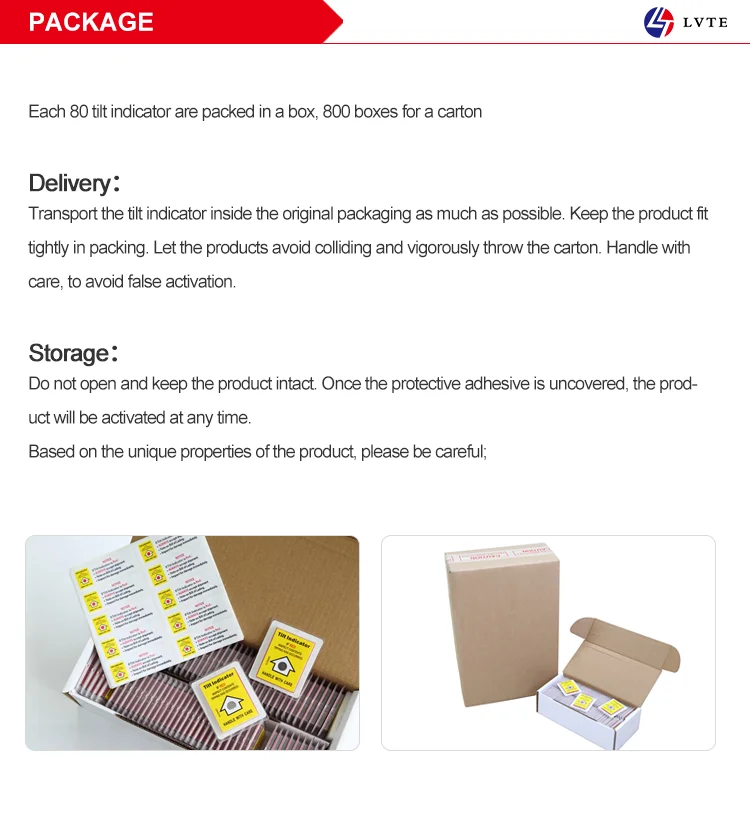 Wholesale Packaging Labels Impact Sensitive Pressure Test Tilt ...