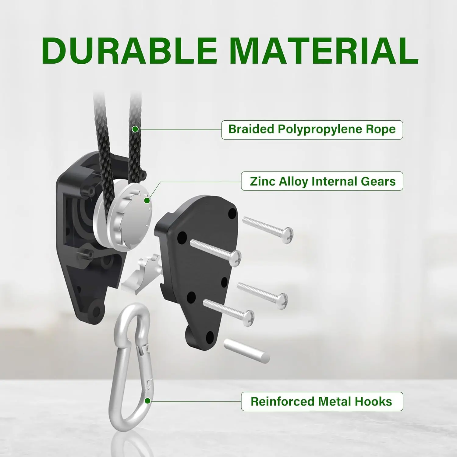 Heavy Duty Locking Hanger Kits with Gear Rope Tightener for Safely ...