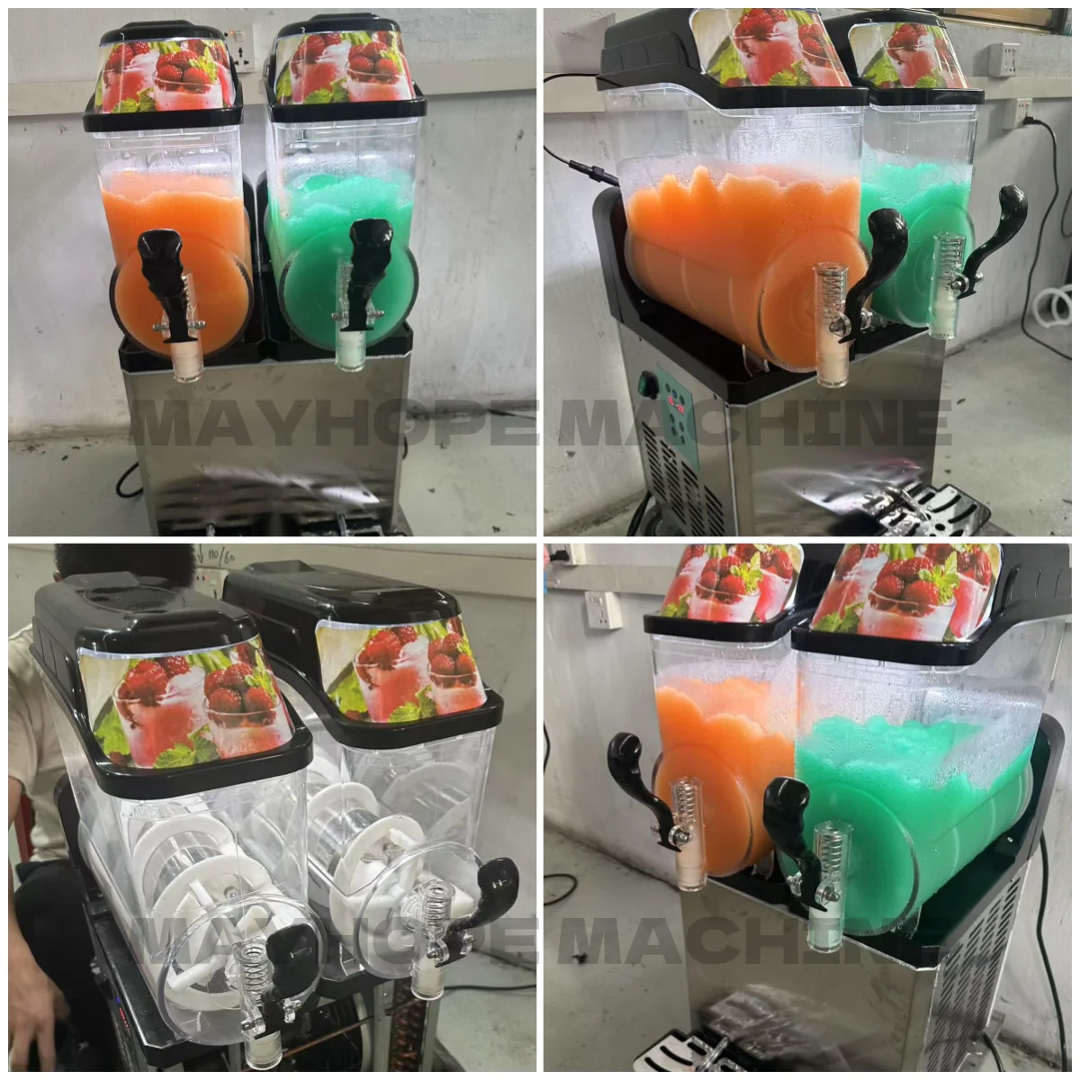 Slushy Machine Freezing Ice Slush Machine 15L Counter Top Portable Soft ...