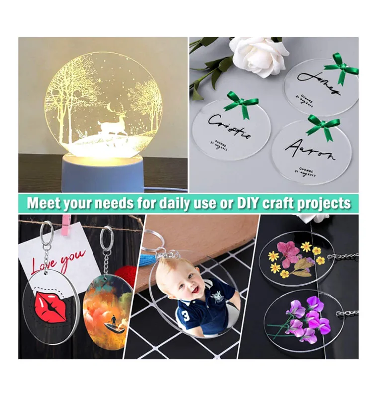 Round Clear Acrylic Discs - Perfect for DIY Crafts