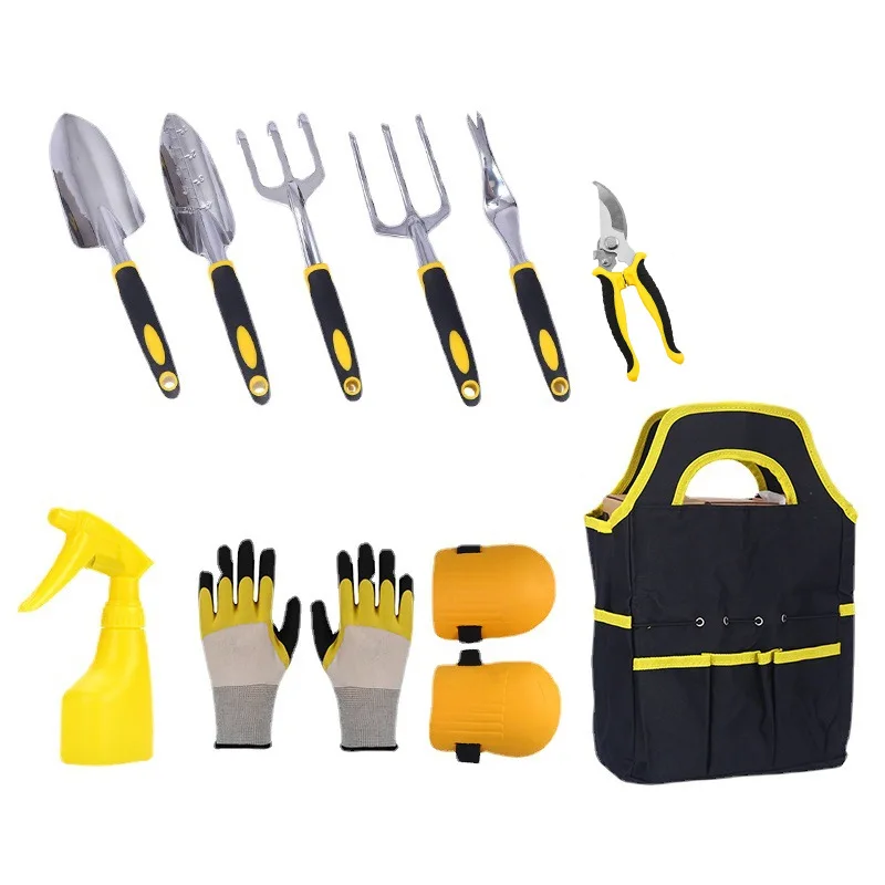 Heavy-duty 10 pcs aluminum alloy blade garden tool set plastic handle ...