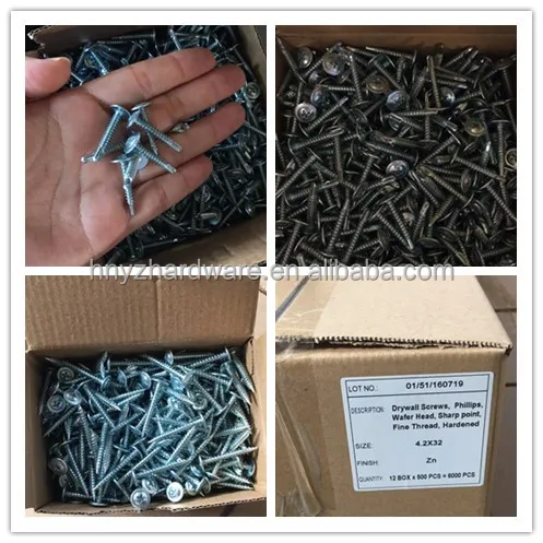Steel Wafer Truss Head Phillips Drive Tornillo Self Drilling Screws M4.2x16 - Buy Wafer Truss ...