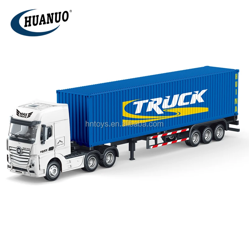 Mini Semi Alloy Container Truck Static Model Toy 1/50scale Diecast ...