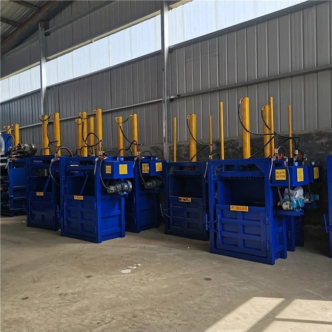 Vertical Hydraulic Baler - Efficient Plastic & Cardboard Compressor