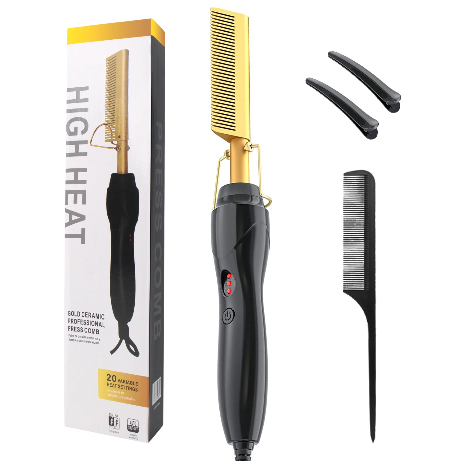 2022 Hot Selling Hot Comb Straightener Electric Hair Straightener ...