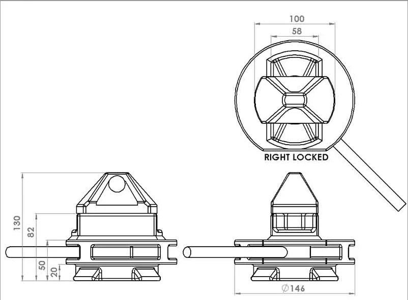 Secure Container Stacking with Breech Base Twistlocks